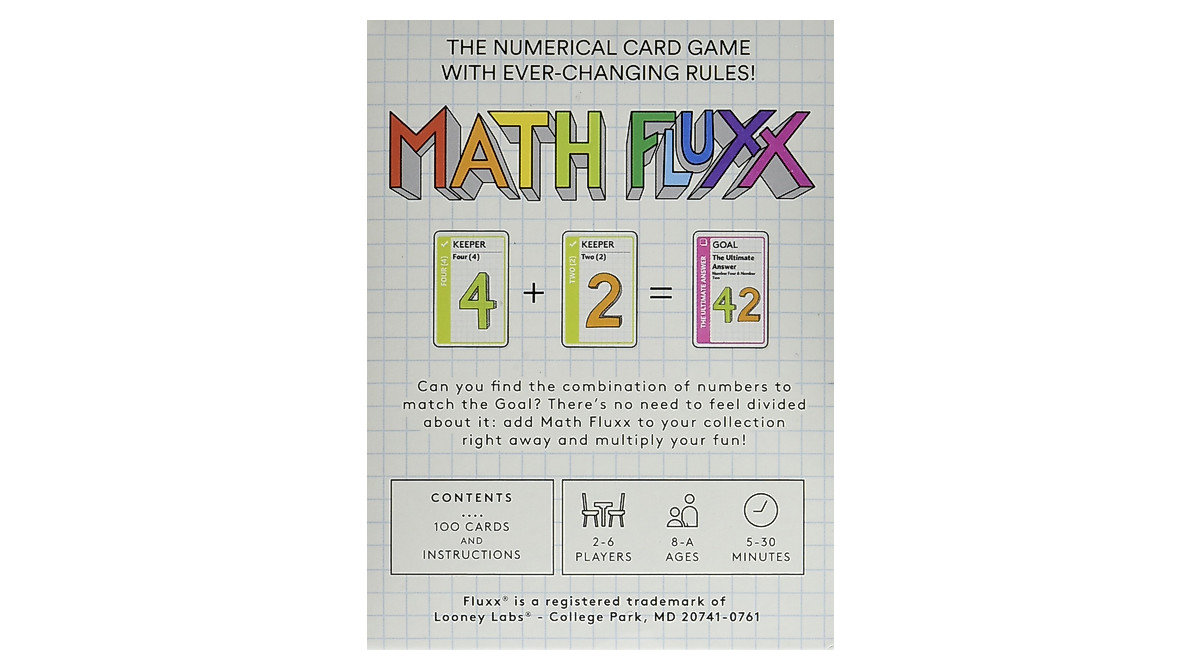 Looney Labs Math Fluxx - Fun Math Card Game for All Ages