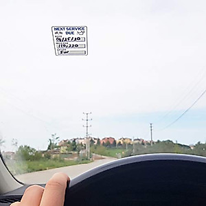 Oil Change Stickers 250 Pcs Per Roll-Service Reminder Stickers-2 inches x 2 inches Premium Clear Stock-Windshield Stickers-Checkered Flag- Peel & Write and Stick with No Residue Car Sticker