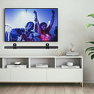 Black Mount Bracket for Samsung Soundbar HW-N950 HW-S40T HW-S41T HW-S60T HW-T400 HW-T420 HW-T450 HW-T50M/ZA HW-T550 HW-T650 HW-T650/ZA HW-R650 HW-R60C HW-R60M Sound Bar Mounting Brackets for Wall