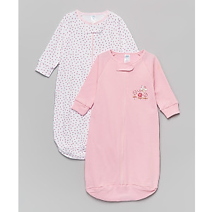 Spasilk Baby Girls 2 Pack 100% Cotton Bag, Pink Sleep Sack, Pink, 3 Months US