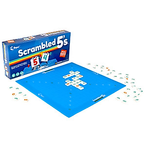 Regal Games - Scrambled 5â€™s - Fun Family-Friendly Math Game - Includes Silicone Game Mat - Ideal for 2-4 Players Ages 8+