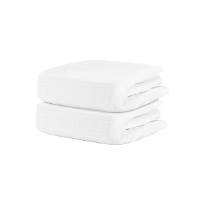 Newton Baby Mini Crib Fitted Sheets (2-Pack) | Organic Muslin Cotton, 100% Breathable & Soft Baby Sheets, Machine Washable Baby Mattress Sheets, Fits Any Mini Sized Crib 24" x 38", White