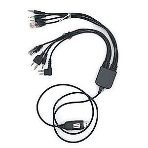 Fumei 8 in 1 Computer USB Programming Cable Compatible with Kenwood Motorola Yaesu Vertex Icom TYT HYT Handheld Radio and Mobile Radio
