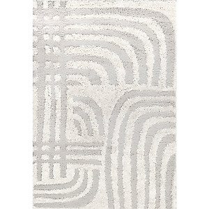 nuLOOM Maureen Modern Shag Area Rug, 5x8, Beige