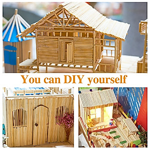 150 Pcs Dowel Rods, 1/8 x 12 Inch Wooden Dowels Craft Wood Sticks Unfinished Natural Bamboo Dowling Rods for Crafts and DIYers