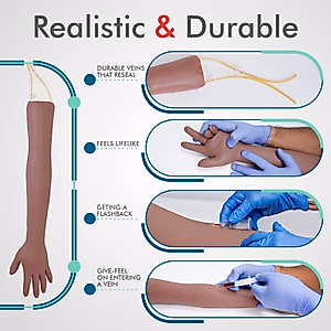 Phlebotomy Practice Kit for Nurses, Phlebotomists, & Medical Professionals - Practice & Perfect Venipuncture & IV Skills Before Working On Real People. Phlebotomy Gifts. The Apprentice Doctor