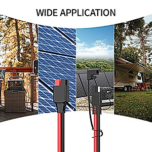 ELFCULB 10AWG SAE to Anderson Adapter,Solar Connector to SAE Extension Cable,Compatible with Solar Generator Portable Power Station(2FT)