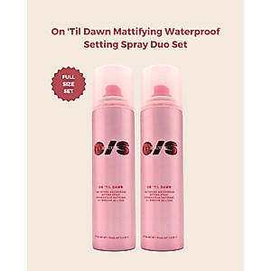 One Size On 'Til Dawn Setting Spray Duo Mattifying Waterproof Setting Spray Duo Holiday Gift Set, Clear