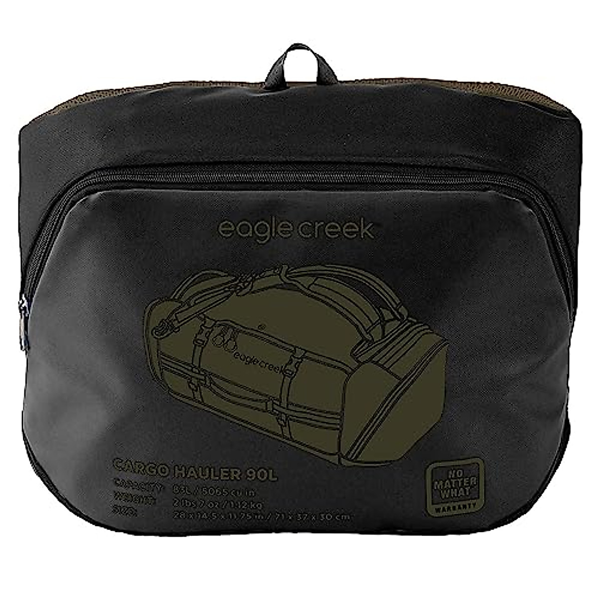 Eagle Creek Cargo Hauler 40L Duffel Bag for Travel with Made with Water-Repellent, Abrasion-Resistant TPU Fabric with Backpack Straps and U-Lid with Storm Flaps, Jet Black