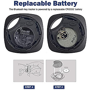 Keys Finder 1Pack Focus Black - Item Locator Bluetooth Tracker Bidirectional Alarm Finder Device for Keys Pet Wallets or Backpacks and Tablets - Water Resistant with Replaceable Battery