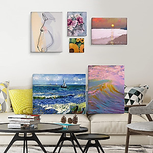 30 Pack Canvases for Painting with 4x4", 5x7", 8x10", 9x12", 11x14", 12x16", Painting Canvas for Oil & Acrylic Paint