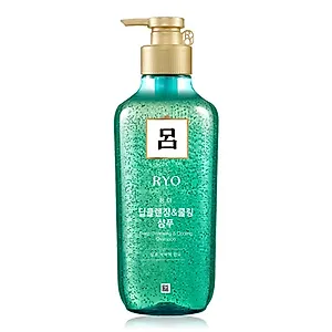 Ryo Scalp Deep Cleansing & Cooling Shampoo 500ml (16.9oz) Excess sebum care, Shampoo for smelly scalp, Fermented mint and other natural ingredients, Anti- Dandruff treatment