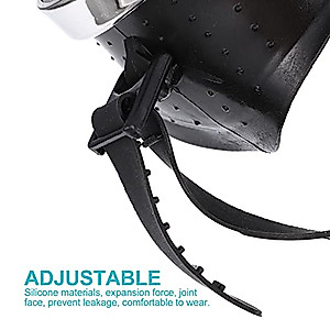 BESPORTBLE Single Lens Snorkel Retro Oval Glass Silicone Scuba Dive Anti- Fog Anti- Leak Wide Vision Diving Swimming Goggles for Men Women