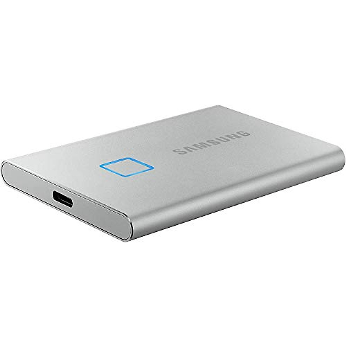 SAMSUNG T7 Touch Portable SSD 1TB, Up to 1050MB/s, USB 3.2 External Solid State Drive + 2mo Adobe CC Photography (MU-PC1T0S/WW), Silver