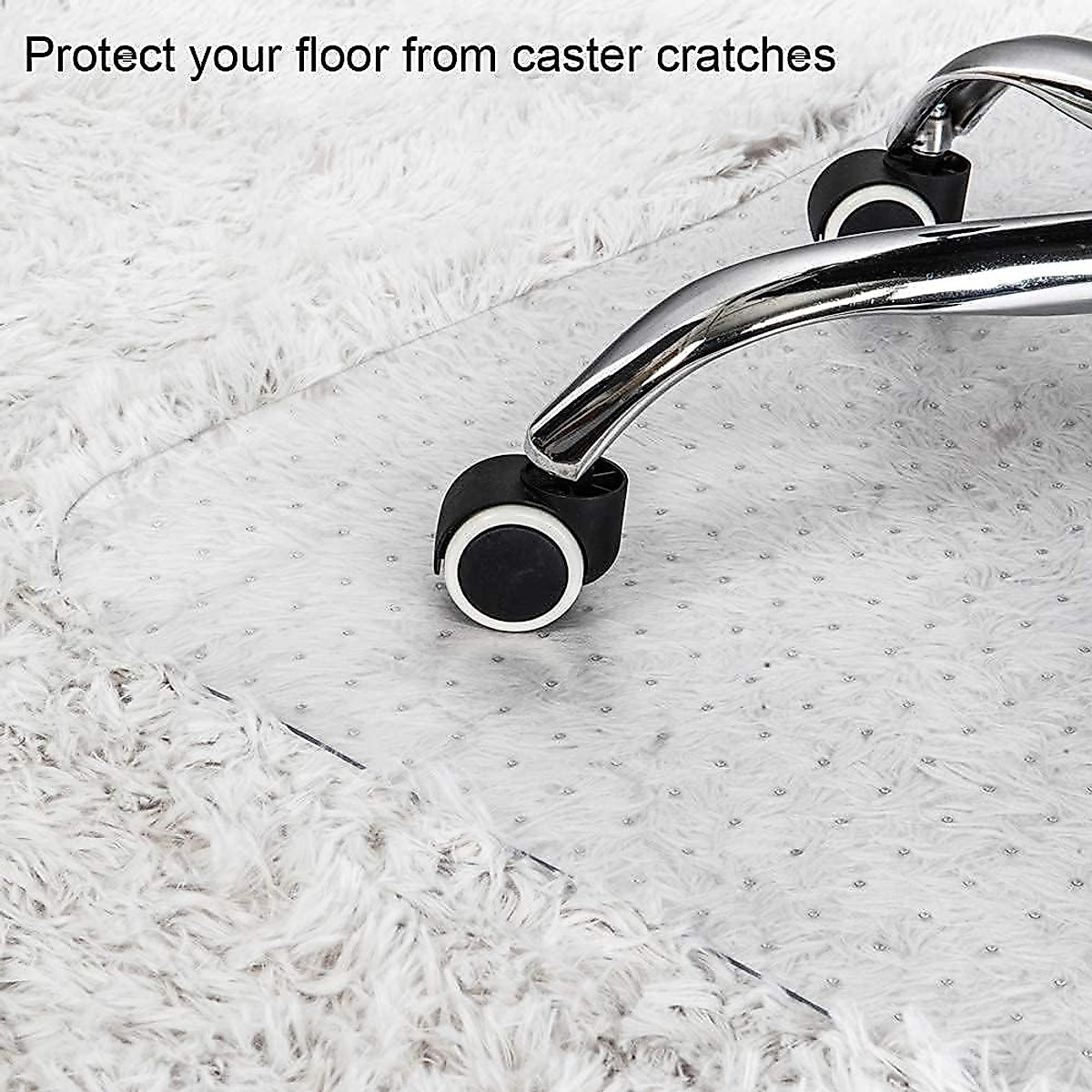 Office Chair Mats for Carpet, and Tile Floors - Protect Floors and Enhance Workspace Comfort Ideal for Home Office and Gaming, and Durable (Convex with Lip, 36''*48'')
