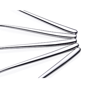 Korean Spoon,Stainless Steel Long Handle Soup Spoons,Long Tablespoon,Coffee Spoon,Silver,Pack of 5 (8.7x1.6 inches)