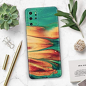 DesignSkinz Liquid Abstract Paint Remix V20 Protective Vinyl Decal Wrap Skin Cover Compatible with The Samsung Galaxy S20 (Screen Trim & Back Glass Skin)