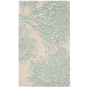 SAFAVIEH Bella Collection 2' x 3' Beige/Blue BEL115C Handmade Premium Wool Accent Rug