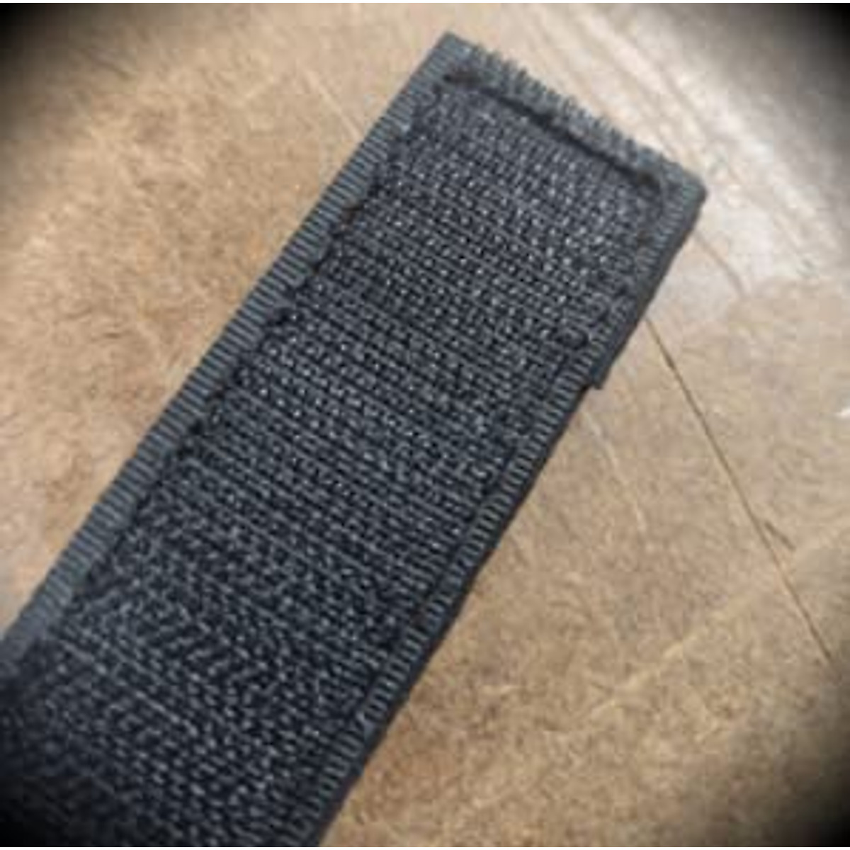 Custom Nylon/Cotton Webbing Name Tape with Hook Fastener - Black