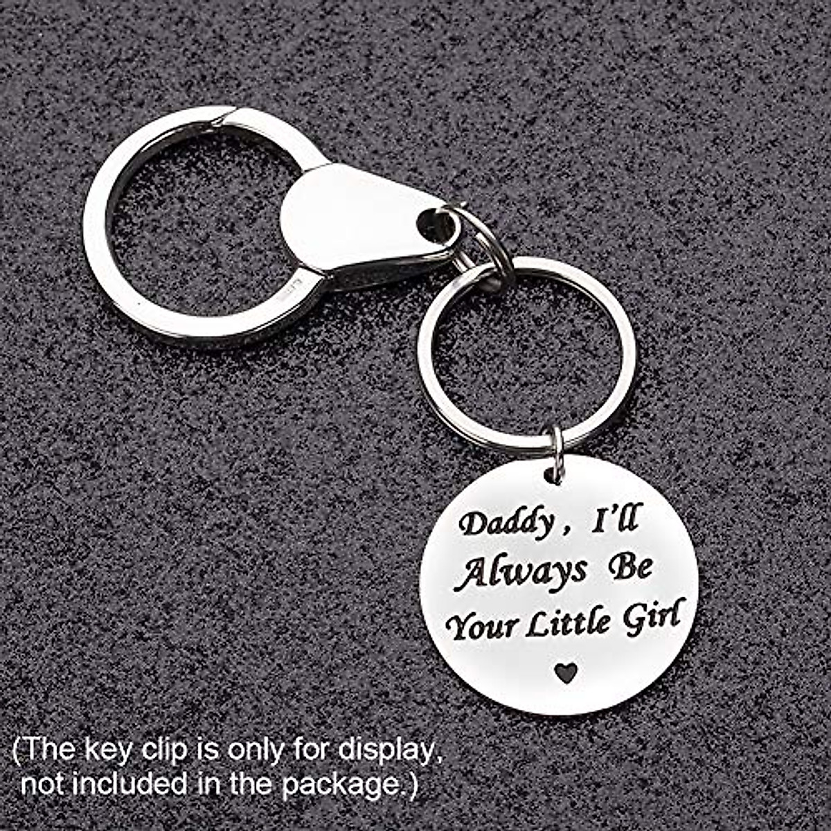 Father’s Day Gifts from Daughter Gift for Dad Keychain Daddy Stepfather Gift from Stepdaughter Girls Wife for Birthday Valentine's Day Christmas Gift for Big Daddy Stepdad Men Key Ring Jewelry Present