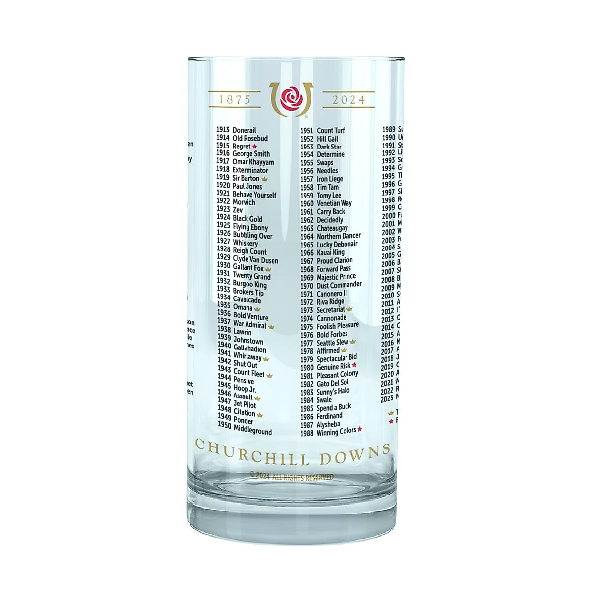 Kentucky Derby 2024 Official Mint Julep Glass (12oz) for the 150th Running of the at Churchill Downs