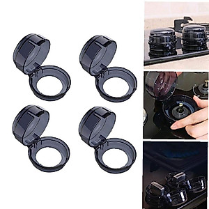 LHDD Gas Safety Covers Stove Oven Knob Protector Cover Child Safety Protector for Cooker Knob Kitchen Guard 4PCS Home Tools Gadgets, Standard