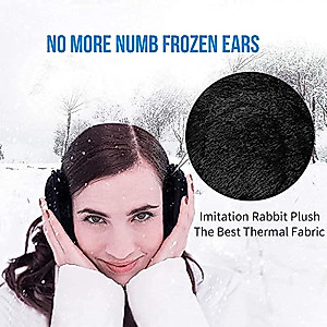 MUSICOZY Ear Warmers Earmuffs Sleep Headphones Bluetooth Headband Eye Mask Sleeping Earbuds for Winter Side Sleepers Workout Running Insomnia Travel Yoga Office Cool Gadgets Tech Unique Gifts, 2 Pack