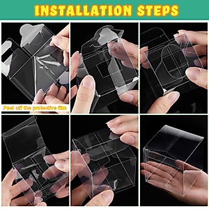 200 Pcs Clear Favor Boxes Clear Plastic Gift Box PET Clear Treat Boxes Clear Party Favor Containers Candy Boxes Packaging Transparent Cube Boxes for Birthday Party Baby Shower Wedding(3 x 3 x 3 Inch)