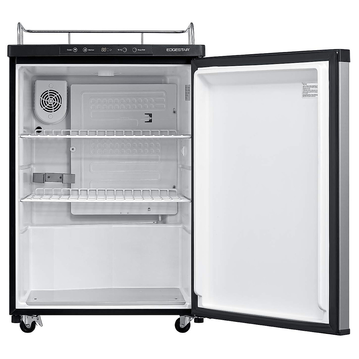 EdgeStar BR3002BL 24 Inch Wide Kegerator Conversion Refrigerator for Full Size Keg - Black