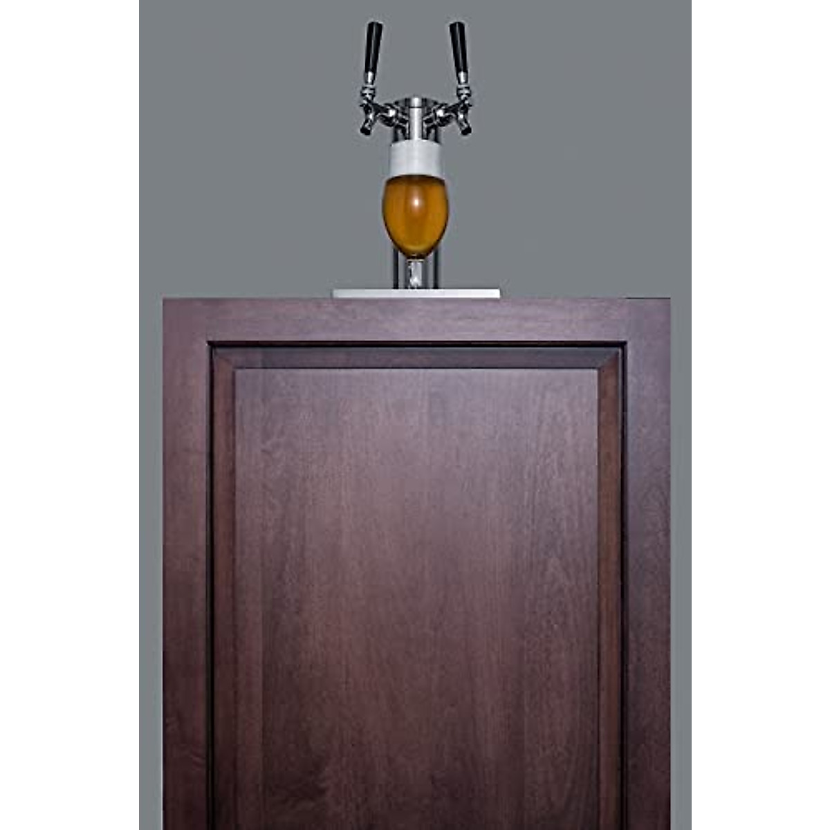 Summit Appliance SBC58BLBIADAIF 24" Wide Built-In Kegerator; ADA Compliant; Panel-ready Door (Panel Not included); 5.5 cu.ft Capacity; Automatic Defrost; Dual Tap System; Adjustable Thermostat