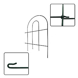 YOUKOOD 18 Inch Decorative Garden Fence 18 in x 13 in, Landscape Panel, Folding Patio Fences Flower Bed Pet Barrier Section Panel Decorative Fence, Animal Barrier for Outdoor Garden Fence (Pack of 5)