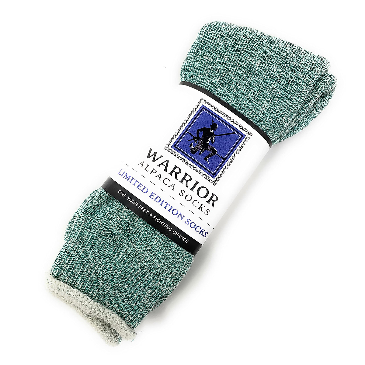 WARRIOR ALPACA SOCKS - Koze Kick Back Terry Lined Pure Alpaca Wool Socks For Men and Women (Large, Pine Green)
