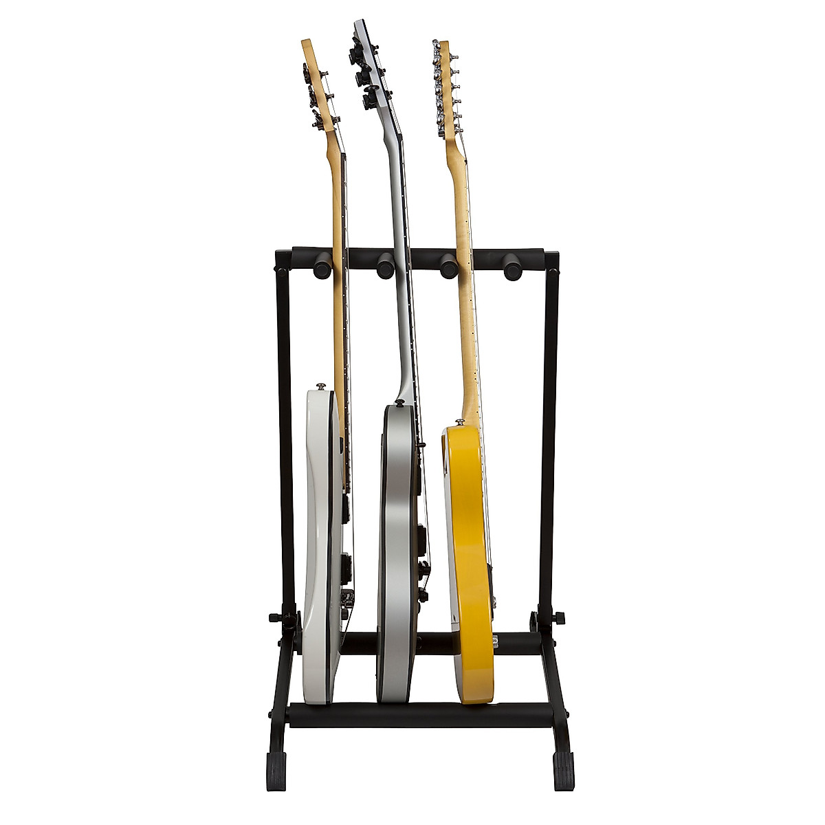 Rok-It Multi Guitar Stand Rack with Folding Design; Holds up to 3 Electric or Acoustic Guitars (RI-GTR-RACK3)
