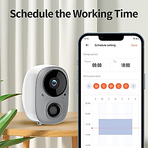 FIYEE Security Cameras Wireless Outdoor Solar Powered, 1080P WiFi Outside Surveillance Camera for Home Security, Lifetime Free Cloud Storage