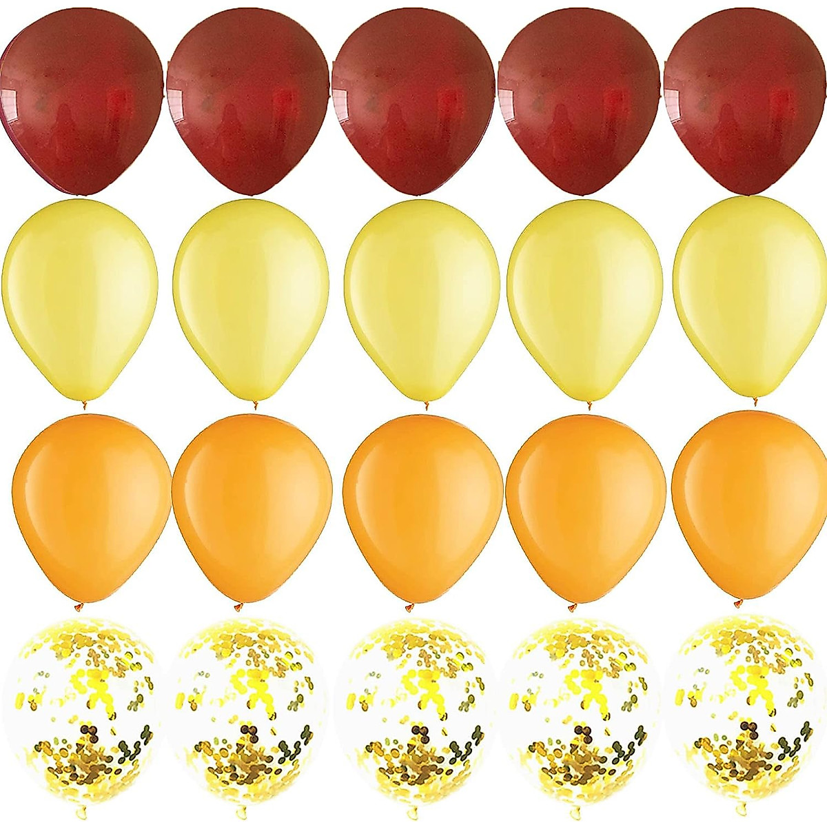 Fall Balloons/Fall Birthday Party Decorations Fall Bridal Shower Decorations/Maroon Orange Thanksgiving Decorations/Fall Weddings/20pcs Balloons Burgundy Orange Yellow Gold