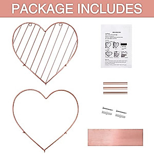 Afuly Floating Shelves Rose Gold Small Shelf Wall Mounted Metal Pink Heart Design Storage Romantic Love Shelf Bedroom Kitchen Bathroom Livingroom Unique Cute Nursery Room Decor