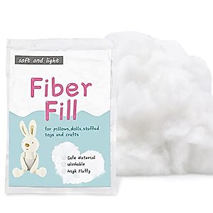 100g/3.5oz Polyester Fiber Fill, Stuffing Pillow Filling Stuffing Cushion Filling, Batting High Resilience Fill Fiber, Stuffing for Stuffed Animals/DIY Crafts
