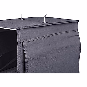 WOWCASE Hanging Purse Handbag Organizer Wardrobe Closet Organizer Nonwoven 10 Pockets Hanging Closet Storage Bag (Grey)