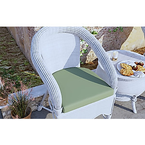 COZPLEN Patio Chair Seat Cushions, Contoured Seat Pads for Indoor/Outdoor Dining Wicker Chair 18 x 18 x 2.5 Inch, Light Blue