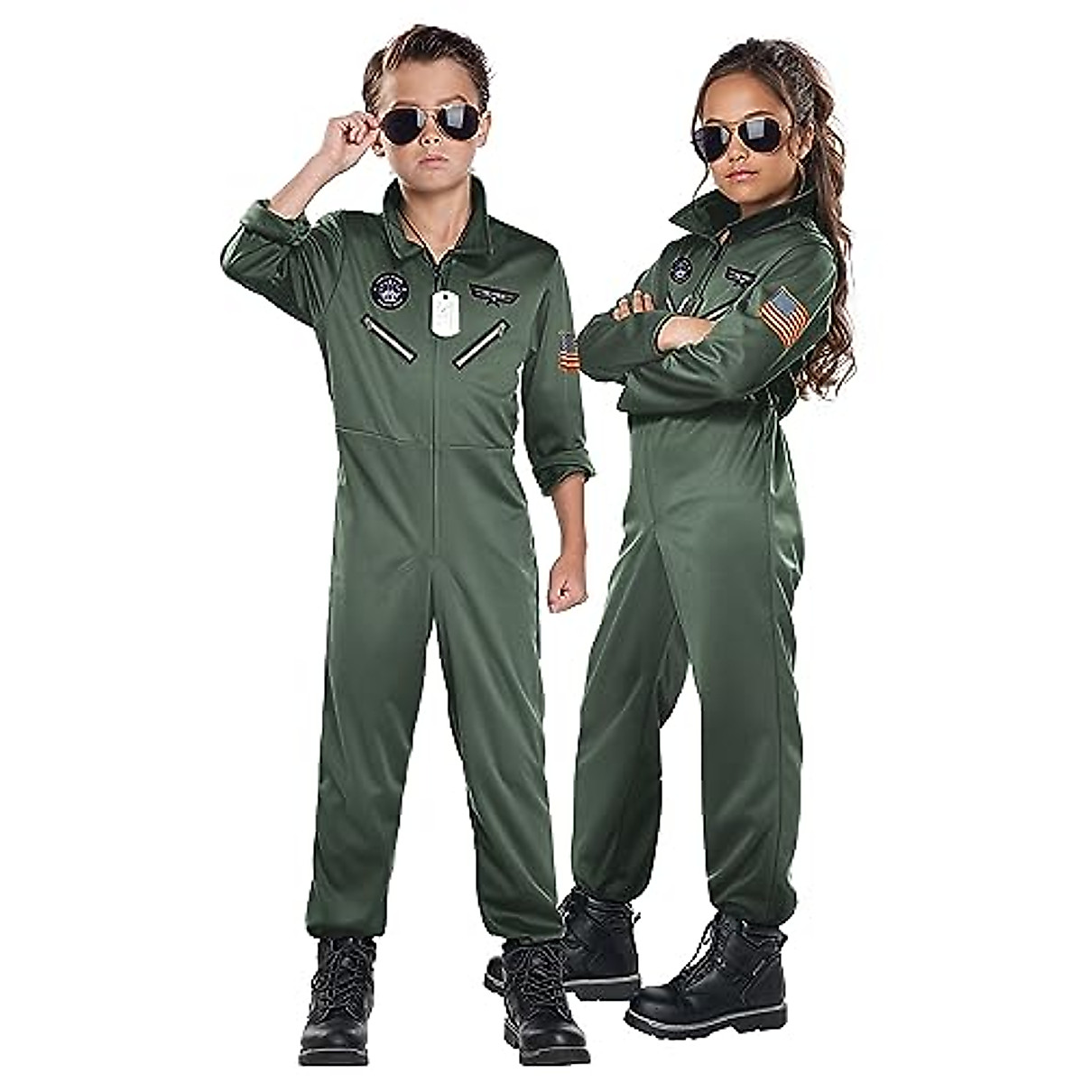 California Costumes Child Unisex Fighter Pilot Child Costume Army Green, Extra Large