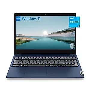 Lenovo Ideapad 3i Laptop, 15.6" FHD Display, 11th Gen Intel Core i3-1115G4, 8GB RAM, 128GB PCIe SSD, Webcam, HDMI, Wi-Fi, Fingerprint Reader, Bluetooth, Windows 11 Home, Abyss Blue