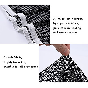 JINSHI Men's Sexy Sleeveless Tank-Top,See Thru Sheer A-Shirt Vest,Mesh Club Wear Muscle Tee,Fishnet Undershirts Black L