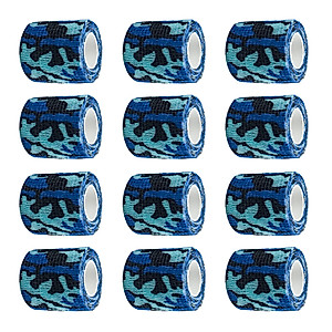 12-Pack Self Adhesive Cohesive Wrap Bandages, Tape Self Adherent, Strong Elastic Sports Tape, 2 inches x 5 Yards
