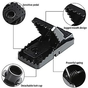 Mouse Traps Indoor, Mice Traps for House Indoor, Reusable Quick Effective Mouse Traps Indoor Small Mouse Traps Mice Snap Trap - 4 Packs,FONBAY