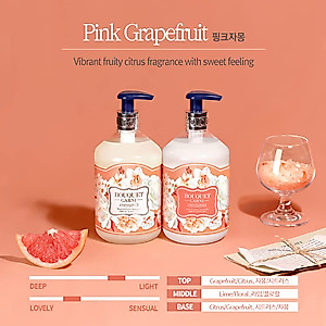 Bouquet Garni Treatment Pink Grapefruit - Long Lasting Fragrance Hair Conditioner - Natrual Surfactant giving Soft and Soothing Cleansing to Scalp and Hair - Argan Oil Protein Amino 16.9 Fl oz
