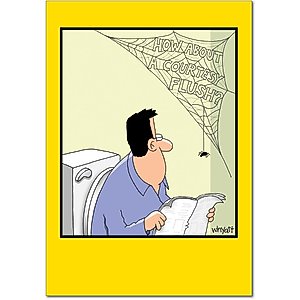 NobleWorks 8289 Courtesy Flush Humorous Birthday Paper Card with Envelope