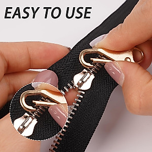 Deoward Zipper Pull, 6 PCS Replacement Metal Zipper Handle Mend Fixer Zipper Tab for Luggage, Suitcases, Backpacks, Jackets, Purses, Handbags