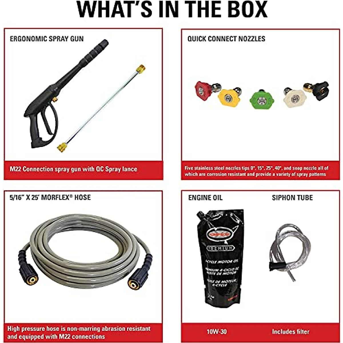 Simpson Cleaning MS61085 MegaShot 3400 PSI Gas Pressure Washer, 2.5 GPM, Kohler SH270, Includes Spray Gun and Extension Wand, 5 QC Nozzle Tips, 5/16-in. x 25-ft. MorFlex Hose, Black