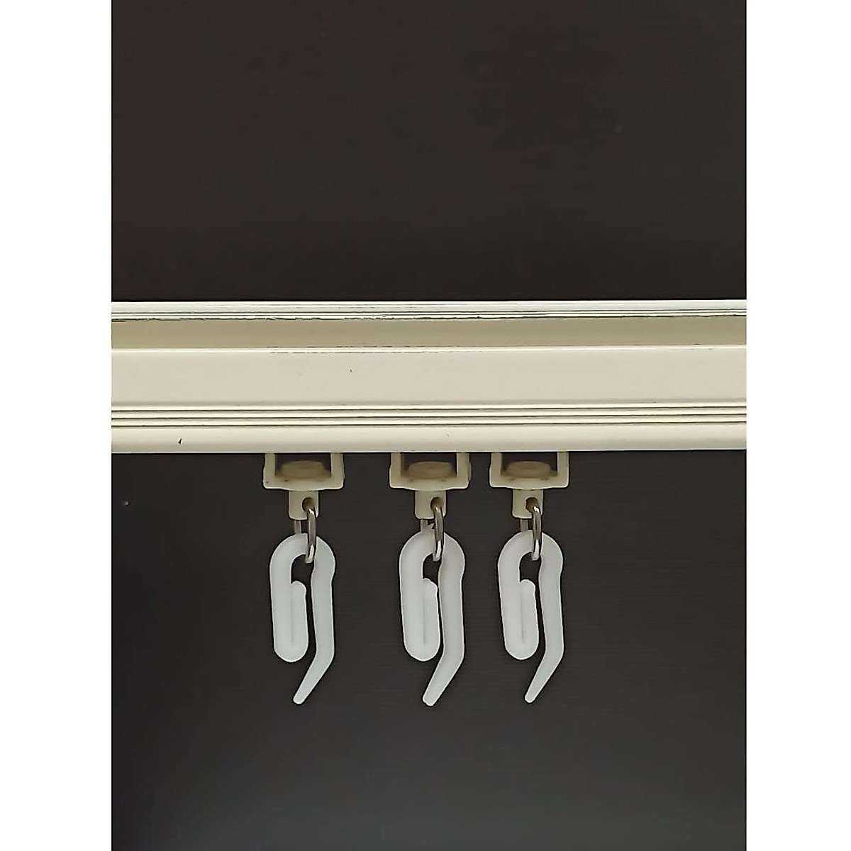 FAPBADRI Hook for Curtain Channel/Curtain Track, Material - Plastic, 100 Pieces