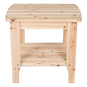 Shine Company 4103N Long Island Rectangular Patio Side Table – Natural